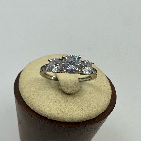 Jewelry | Sz 8 Elegant Sterling Silver 925 Engagement Ring With ...